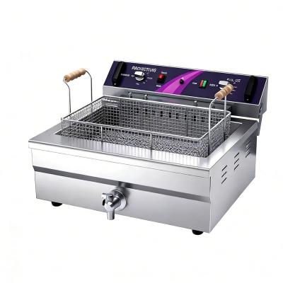 China Chicken Chop French Fries Fryer Commercial Single Tank Electric Deep Fryer Fried Dough Stick Maker for sale