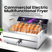 China Commercial Single Tank Electric Deep Fryer For Fried Chicken Fries Dough Stick Kitchen Equipment for sale