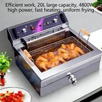China Commercial Electric Frying Equipment Single Tank Deep Fryer For Chicken Chips Fried Dough Stick for sale