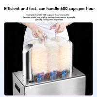China Electric Commercial 5-Head Cup Cleaning Machine For Hotels Bars Restaurants-Wine Glass Drying & Burnishing for sale
