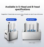China Electric Commercial 5-Head Cup Cleaning Machine For Hotels Bars Restaurants-Wine Glass Drying & Burnishing for sale