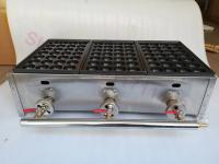 China Commercial Octopus Ball Maker LPG Gas Takoyaki Machine 3 Plates 40MM Size Grill for sale
