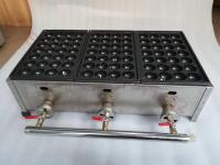 China Commercial Octopus Ball Maker LPG Gas Takoyaki Machine 3 Plates 40MM Size Grill for sale