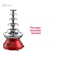 China 4-tier and 5-tier Commercial Chocolate Fountain Machine, Stainless Steel Buffet Party Wedding Dessert Table for sale