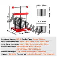 China Heavy Manual Fruit Wine Press 5L Capacity 10kg for Outdoor Kitchen Home Use-Cider Apple Grape Tincture Vegetables for sale
