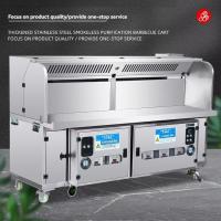 China Barbecue Cart Outdoor Exhaust Hood Integrated Stall Cart Mobile Stove Rack Cross-border Commercial for sale