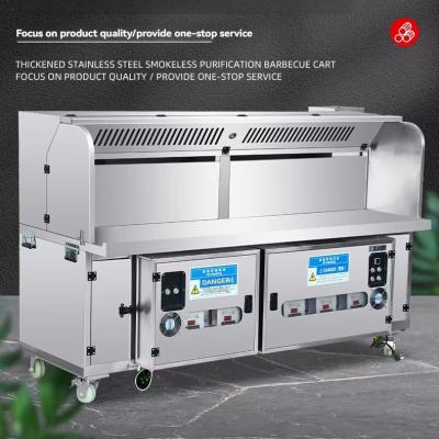 China Barbecue Cart Outdoor Exhaust Hood Integrated Stall Cart Mobile Stove Rack Cross-border Commercial for sale