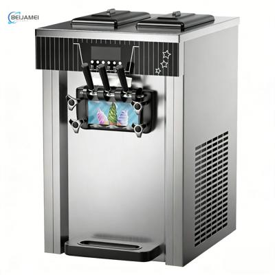 China Soft Ice Cream Machine Commercial Small-sized Countertop Large-sized Upright Ice Cream Cone Ice Cream Machine for sale