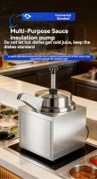 China Sauce Pump Cheese Insulated Bucket Quantitative Manual Pressure Stainless Steel Commercial Kitchen Use for sale