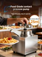 China Sauce Pump Cheese Insulated Bucket Quantitative Manual Pressure Stainless Steel Commercial Kitchen Use for sale