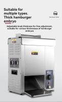 China Commercial Fast Track Chain Burger Machine Specifically Designed For Burger Shops for sale