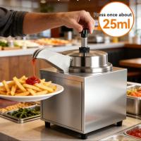 China Stainless Steel Sauce Pump Commercial Kitchen Storage Manual Quantitative Bucket for sale