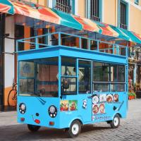 China Mobile Coffee Van Electric Food Truck Fast Food Truck Candy Cart Juice Cart for sale
