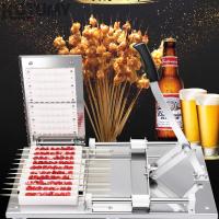 China Kebab Meat Piercing Tool For Mutton And Beef Skewers Manual Commercial Meat Skewering Machine Barbecue Tools for sale