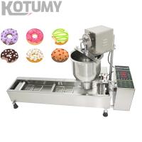 China Commercial Electric Heating Single Row Doughnut Oil Fryer Automatic Multi Scoop Machine for Restaurant Use for Donuts Fruit Milk for sale