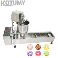 China Commercial Electric Heating Single Row Doughnut Oil Fryer Automatic Multi Scoop Machine for Restaurant Use for Donuts Fruit Milk for sale