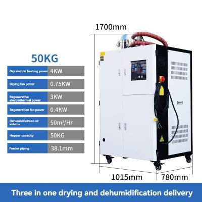 China 100kg Plastic Dryer 75kg/50kg/25kg 3-in-1 Dehumidifying Dryer Auto Feeding Machine for sale