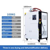 China 100kg-500kg 3-in-1 Dehumidifying Dryer Injection PET Auto Feeding Large Silent Plastic Dryer for sale