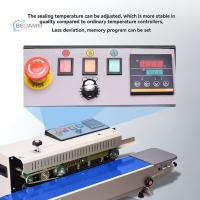 China Band Sealer Machine High Speed 24-30m/min Continuous Stainless Steel Bag Sealing Machine with Date Wheel for sale