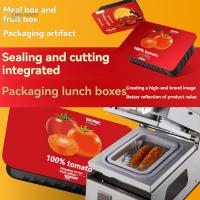 China Meat Vegetable Fruit Sealing Packing for Market to Keep Food Fresh Plastic Food Box Tray Capping Machine for sale
