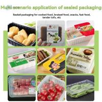 China Meat Vegetable Fruit Sealing Packing for Market to Keep Food Fresh Plastic Food Box Tray Capping Machine for sale