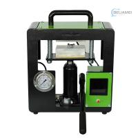 China Manual Dual-Heated Hydraulic Press 8 Ton High Pressure Lab Heat Transfer Oil Refining Machine for sale