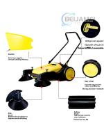 China Electric Industrial Sweeper - Hand Push Dust Cleaning Cart For Warehouse for sale