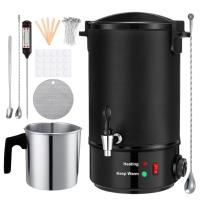 China 8L Stainless Steel Wax Melter Electric Wax Melting Pot Candle Making 9-Stage Temperature for sale