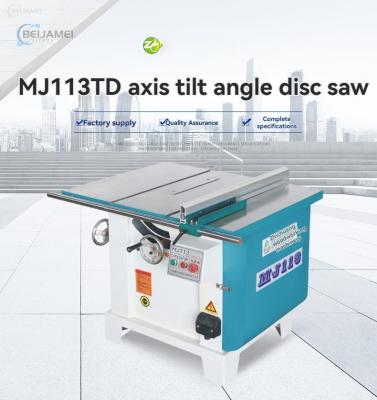 China Woodworking Vertical Spindle Circular Saw Swing Angle MJ113TD 220V 3kW Blade Universal Cutting Machine for sale