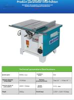 China Woodworking Vertical Spindle Circular Saw Swing Angle MJ113TD 220V 3kW Blade Universal Cutting Machine for sale