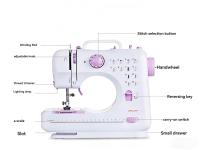 China Home-Use Mini Compact Multi-Function Foot-Operated Fully Automatic Plug-in Sewing Machine for Heavy-Duty Sewing for sale