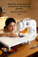 China Mini Portable Electric Sewing Machine Household Multi-Function Foot Pedal Heavy Duty Automatic Sewing for sale