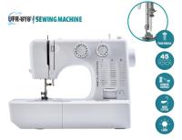 China US Plug 110V/220V Portable Mini Sewing Machine, Dual Speed, Adjustable Needle Spacing Single/Double Needle Overlock Stitch for sale