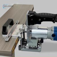 China 2-in-1 Woodworking Slotting Bracket Invisible Fastener Locator for 65mm Trimmer Router Cabinet Panel Slotting Mold for sale