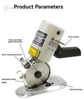 China Hand push round knife cloth cutting machine for sale