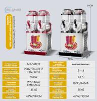 China Commercial Slush Machine Single/Double/Triple Tank 110V/220V Frozen Drink Slushie Maker Smoothie Juice Machine for sale