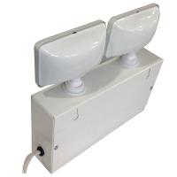 China IP20 Rechargeable Twin Spot Emergency Light with Ni-Cd Battery 3.6V/0.3Ah, 220×198×50mm, CE Certified for sale