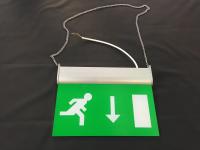 China 3 Hours Operation Rechargeable LED Double Side Emergency Exit Sign 350x240mm with Ni-Cd Battery IP20 Rating for sale