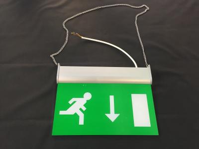 China 3 Hours Operation Rechargeable LED Double Side Emergency Exit Sign 350x240mm with Ni-Cd Battery IP20 Rating for sale