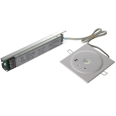 China IP20 Ceiling Recessed LED Emergency Light Downlight 1W SMD 3 Hours Duration for sale