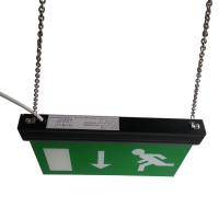 China Aluminum End Cap Battery Powered Rechargeable Double Sided Exit Sign 350x240mm with 3+ Hour Duration for sale