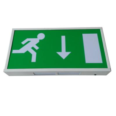 China Industrial Rechargeable LED Emergency Exit Sign Light 392x190mm with 3+ Hour Duration and IP20 Rating for sale