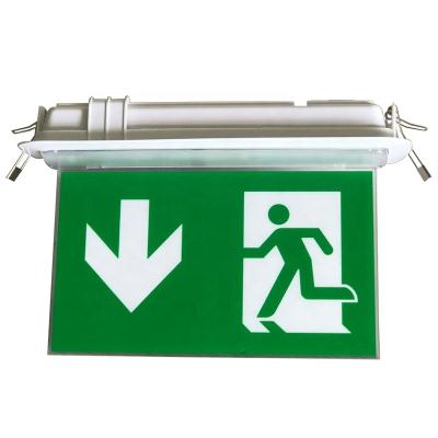China 3-Year Warranty Double Sided Exit Sign with 6pcs 5730 SMD LED and 3.6V 1.8AH Battery for sale