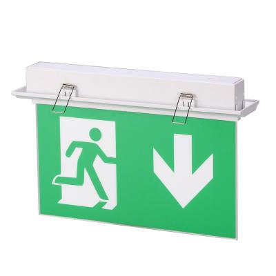 China Zhuiming Double Sided Exit Sign with 3-Hour Emergency Operation and 220-240V Input Voltage for Commercial Buildings for sale