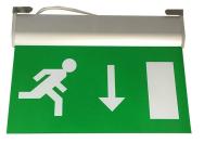 China Maintained Double Sided Battery Powered Emergency Aluminum Exit Sign 350x240mm with 3+ Hour Duration for sale