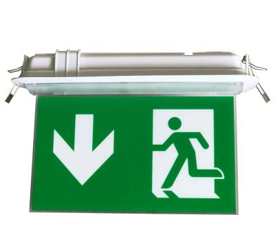 China 200LM Ceiling Recessed LED Battery Operated Exit Sign with Emergency Lighting 3.6V for sale