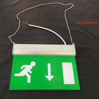 China Rechargeable Battery Powered LED Emergency Exit Sign 320x245mm Double-Sided with 3+ Hour Backup for sale