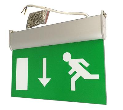 China Fire-Proof Battery Powered LED Emergency Exit Sign 320x245mm with 3+ Hour Duration and IP20 Rating for sale