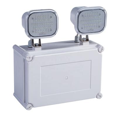 China IP65 Waterproof 2x6W LED Twin Spot Emergency Light Ni-Cd 6V 4.5Ah 50000H for sale