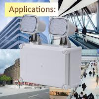 China IP65 Waterproof 2x6W LED Twin Spot Emergency Light Ni-Cd 6V 4.5Ah 50000H for sale